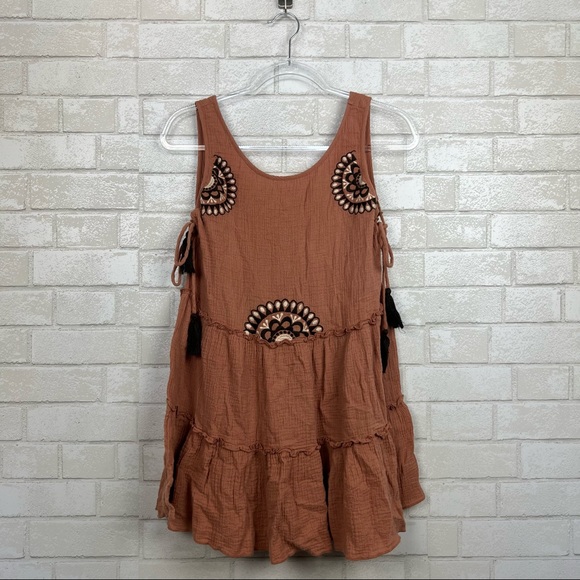 THML | Tops | Thml Embroidered Cotton Ruffled Tank Top | Poshmark
